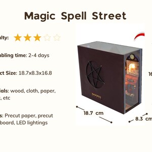 DIY Magic Spell Street Alley Book Nook, Booklover Diorama, Book Lovers ...