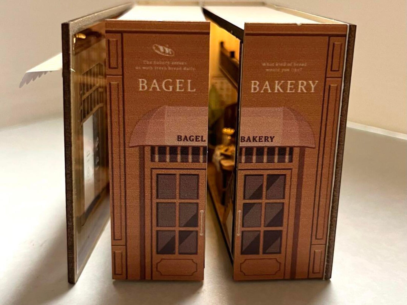 DIY Bagel Shop Dollhouse Book Nook Kit: Miniature Coffee Shop Diorama ...