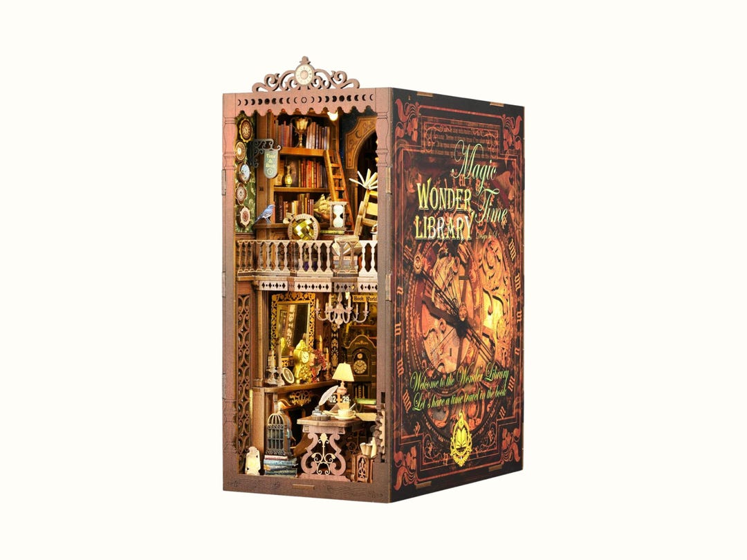 DIY Wonder Library Book Nook Kit | 3D Father Day Gift for Book Lovers ...