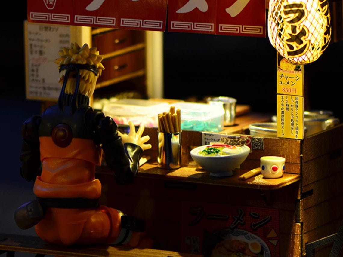 DIY Japanese Ramen Yatai Miniature Kit: Authentic Wooden Craft Model ...