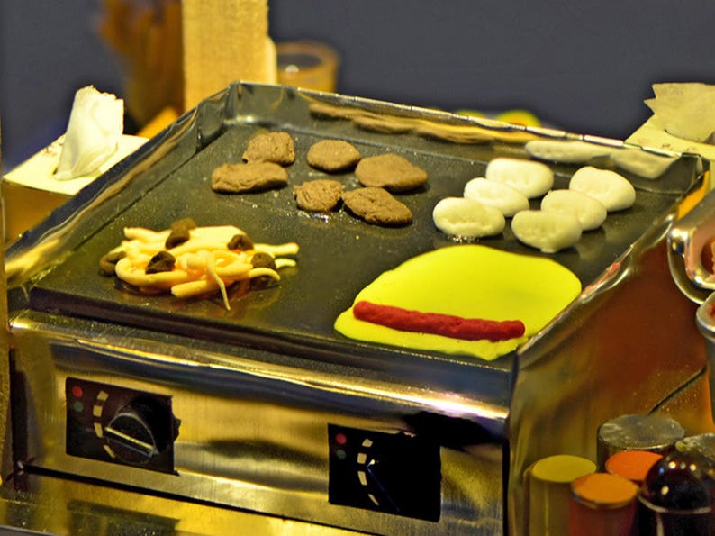 DIY Japanese Yatai Teppanyaki Miniature Kit: Craft Dollhouse Gift ...