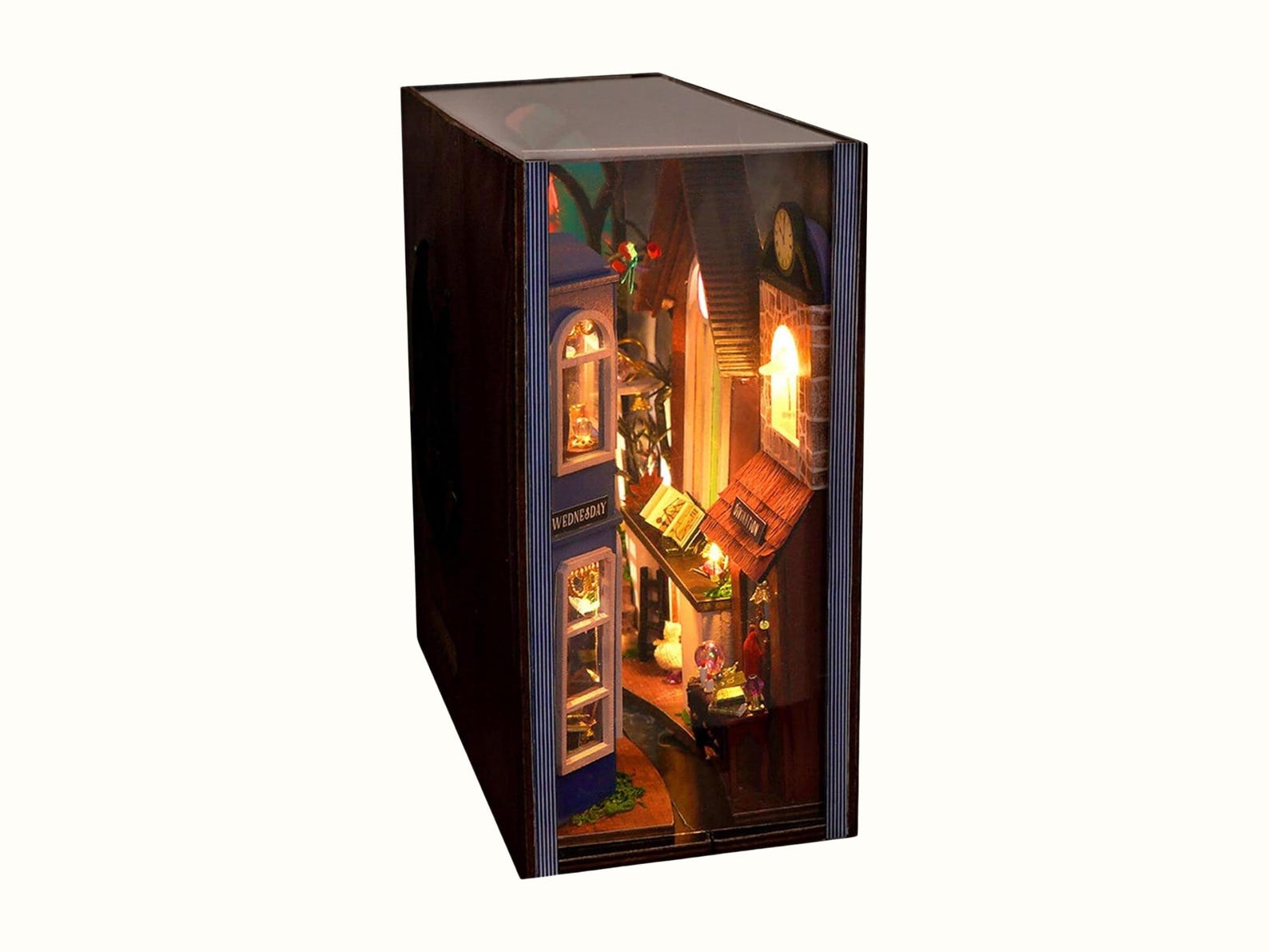 Magic Spell Street Book Nook: DIY Wooden Alley Diorama Puzzle Christmas ...