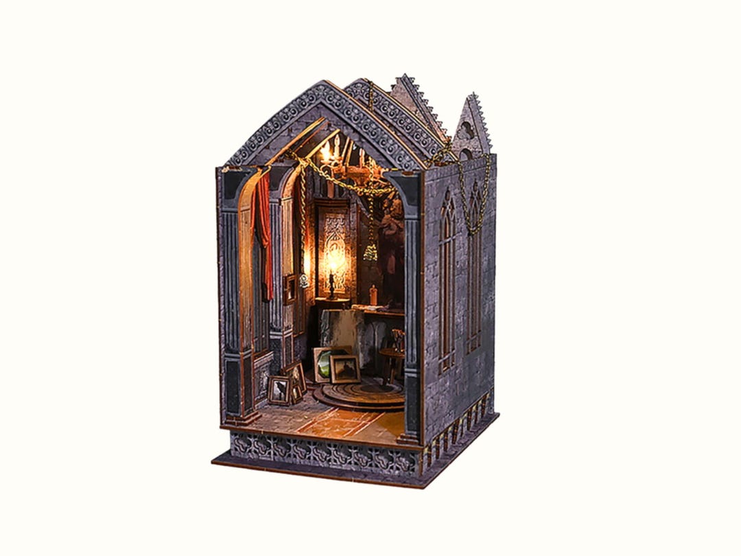 Enchanting Gothic "quiet Night" DIY Book Nook – Wood Craft Kit for ...