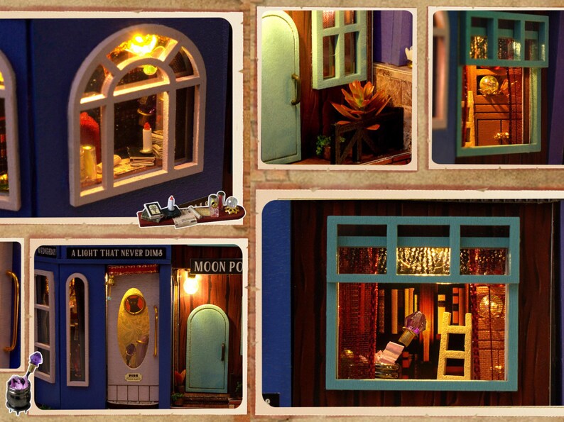 Magic Spell Street Book Nook: DIY Wooden Alley Diorama Puzzle Christmas ...