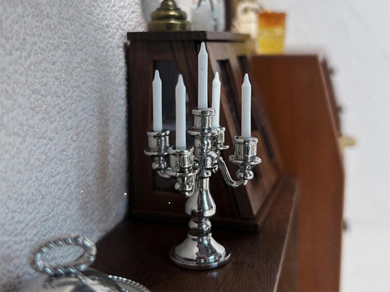 Miniature Vintage Candle Holder for 5 Candles – DIY Alloy Mini ...