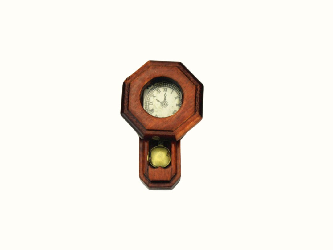 1:12 Vintage Miniature Pendulum Clock - DIY Wooden Furniture Model - Etsy