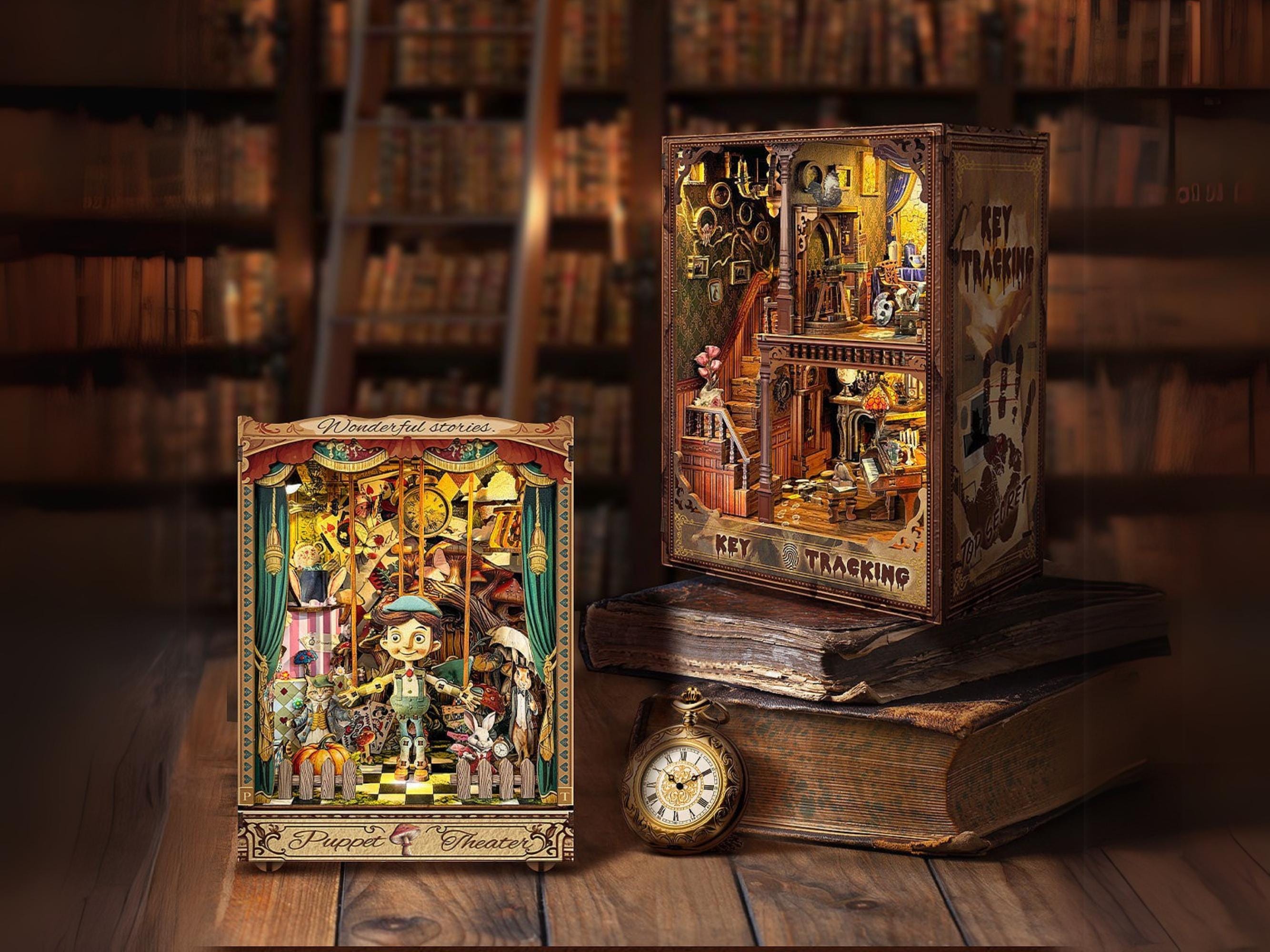 Vintage Puppet Theater DIY Book Nook – Wooden Miniature With Dust Cover ...