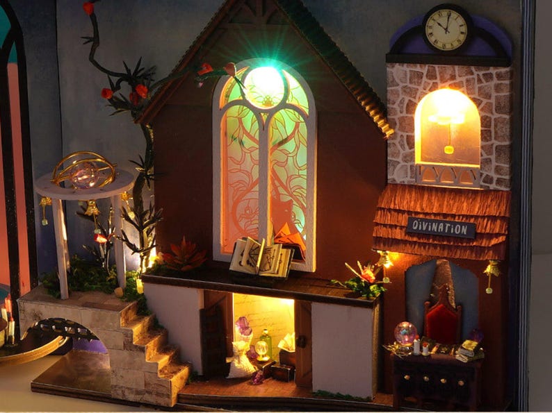 Magic Spell Street Book Nook: DIY Wooden Alley Diorama Puzzle Christmas ...