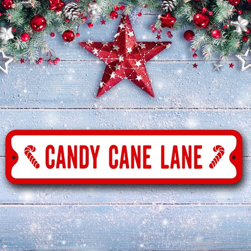 Candy Cane Lane Sign Christmas Signs Candy Cane Sign - Etsy UK