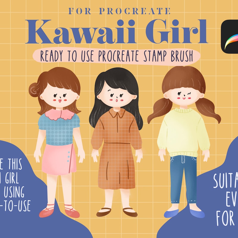 Girl Digital Stamp - Etsy