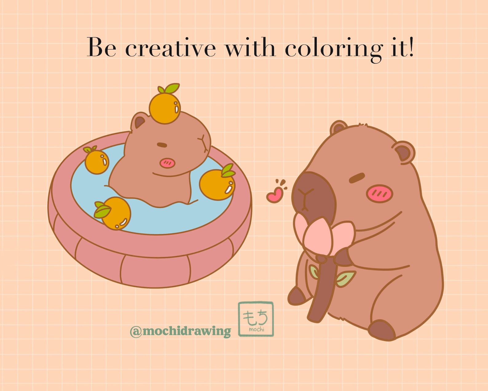 Kawaii Capybara Brushes Procreate Stamps | Cute Capybara Art | Cute ...