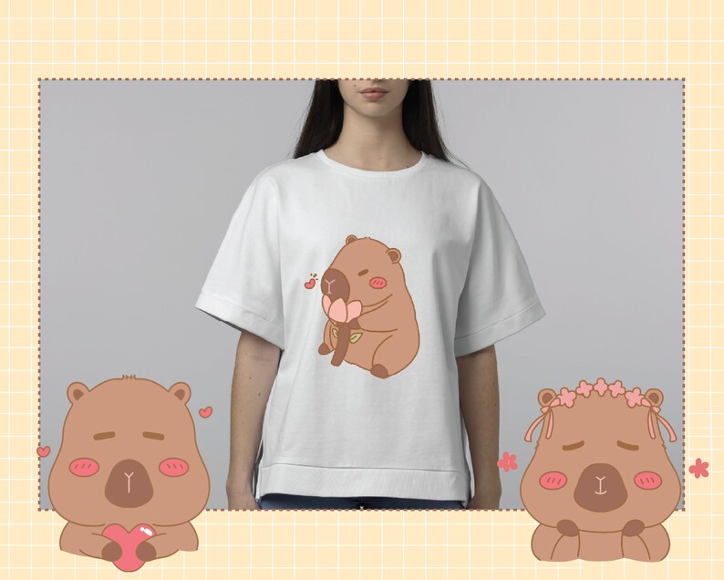 Cute Capybara PNG - Capybara Lover PNG - Capybara Bathtub - Capybara Digital Sticker - Etsy