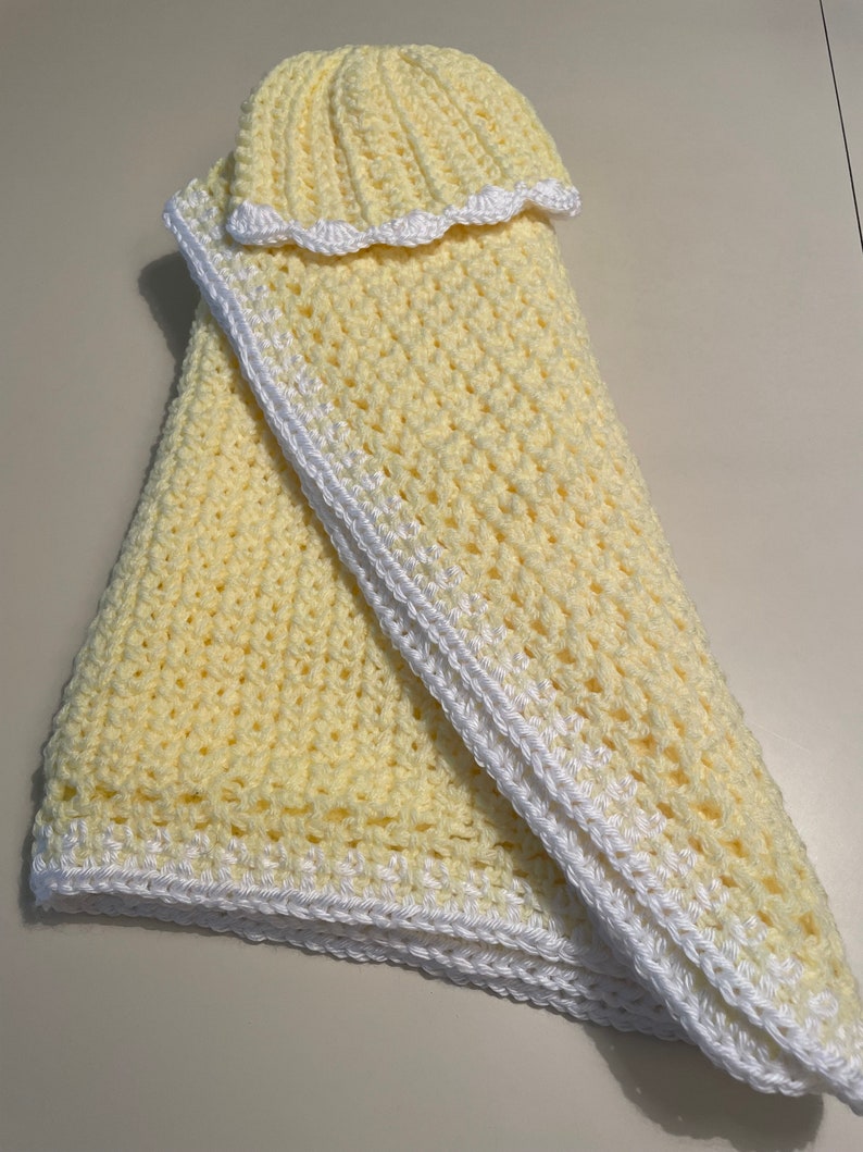 Yellow Baby Blanket With Hat - Etsy
