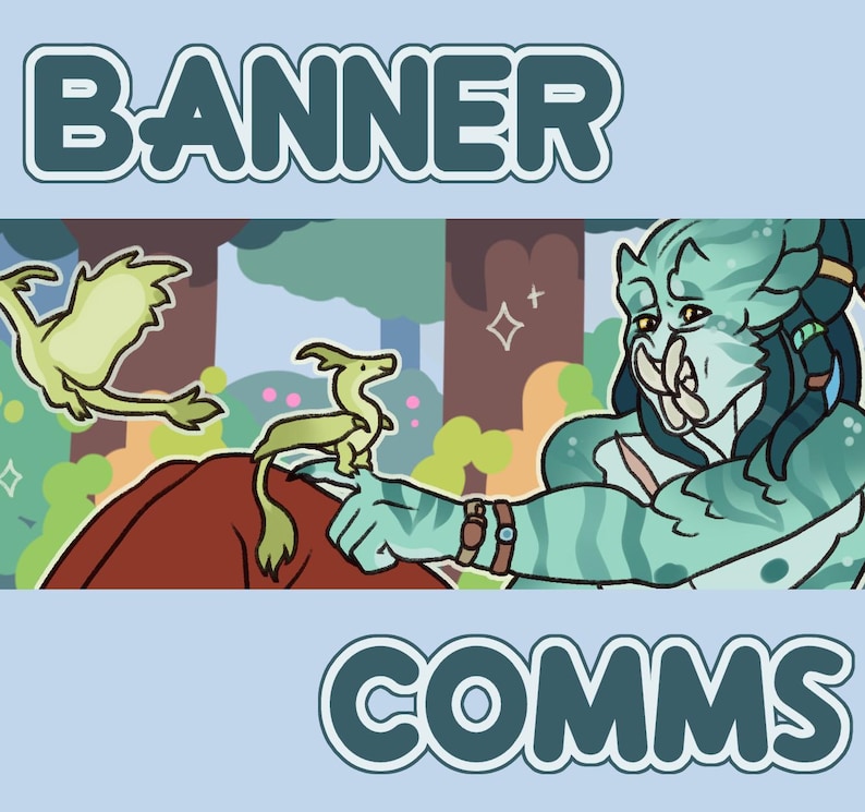 Animated Banner Commissions - Fursona Reptile Art Commission Anthro ...