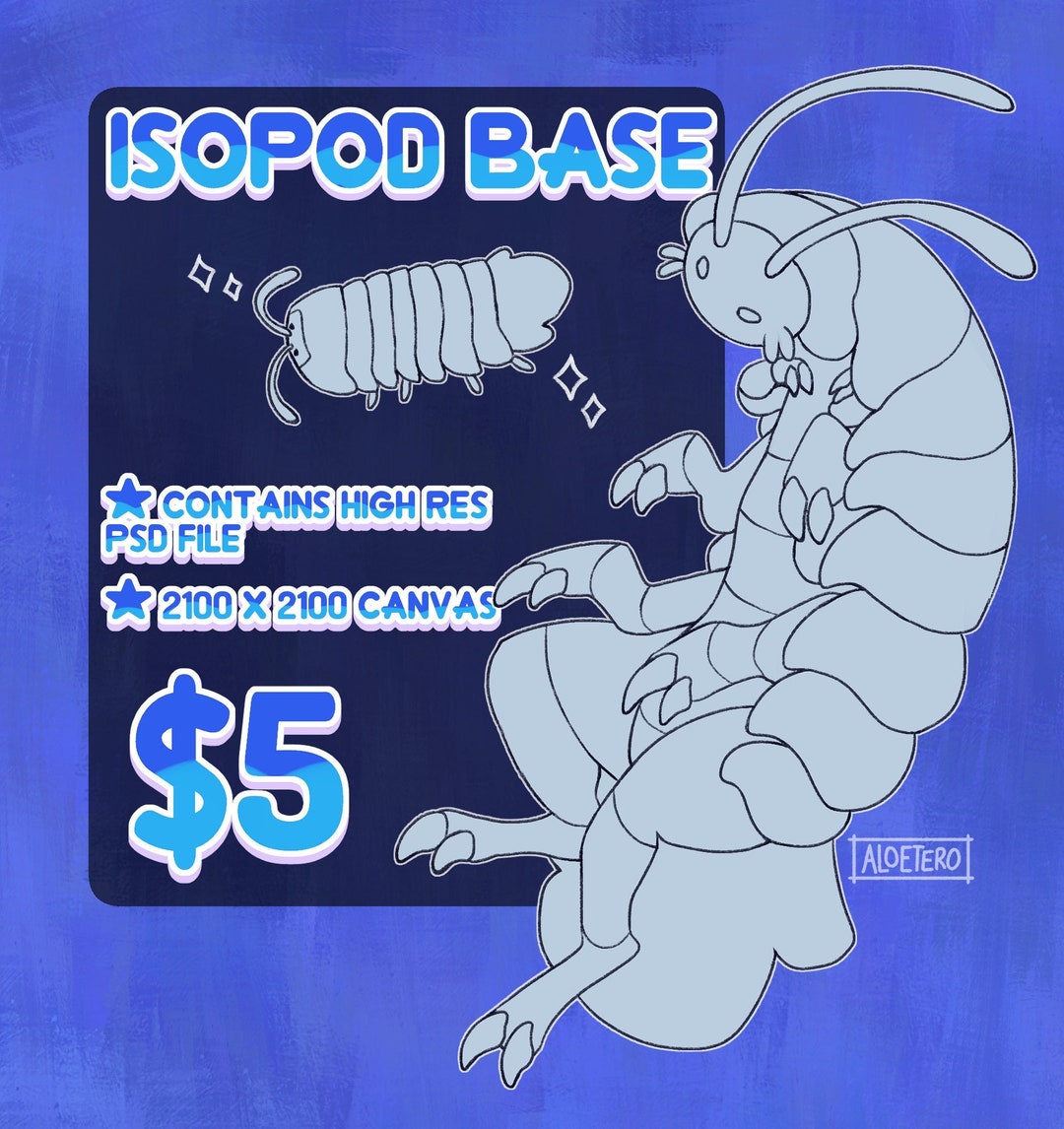 Isopod Base - Furry Fursona Base Anime Anthro Adopt Adoptables Pets ...