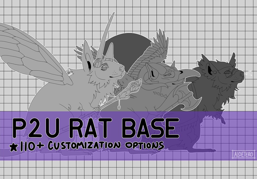 P2U Rat Base - Pet DND Base Adoptable Adopt Fursona Cute Scifi - Etsy