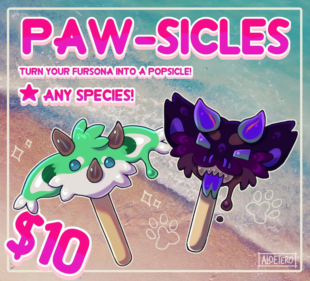 Paw-sicles - Fursona Reptile Art Commission Anthro Dragon Fantasy Amine ...