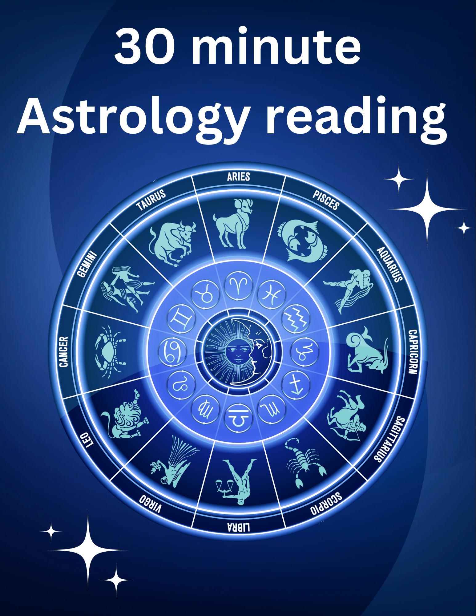 30 Minute Natal Chart Reading, Custom Astrology Readings, 30 Minute ...