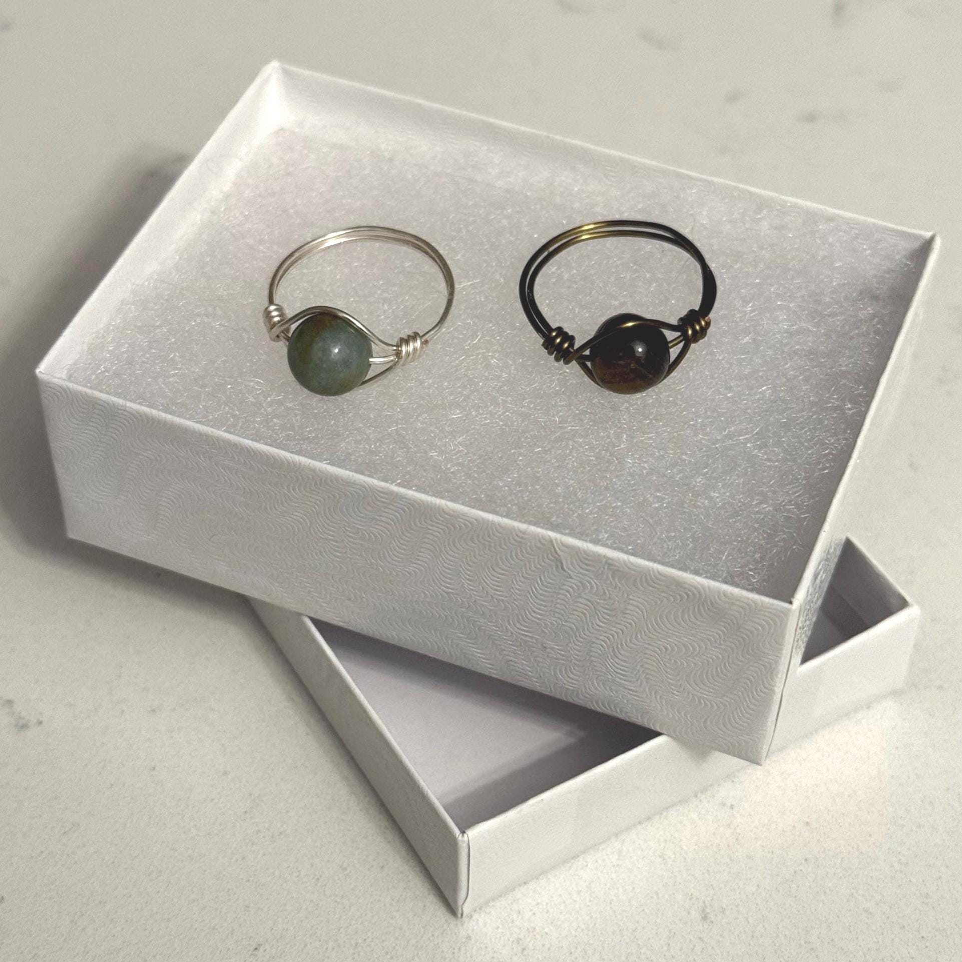 Handmade Wire Wrapped Crystal Ring-spinning Fidget Ring, Customizable ...
