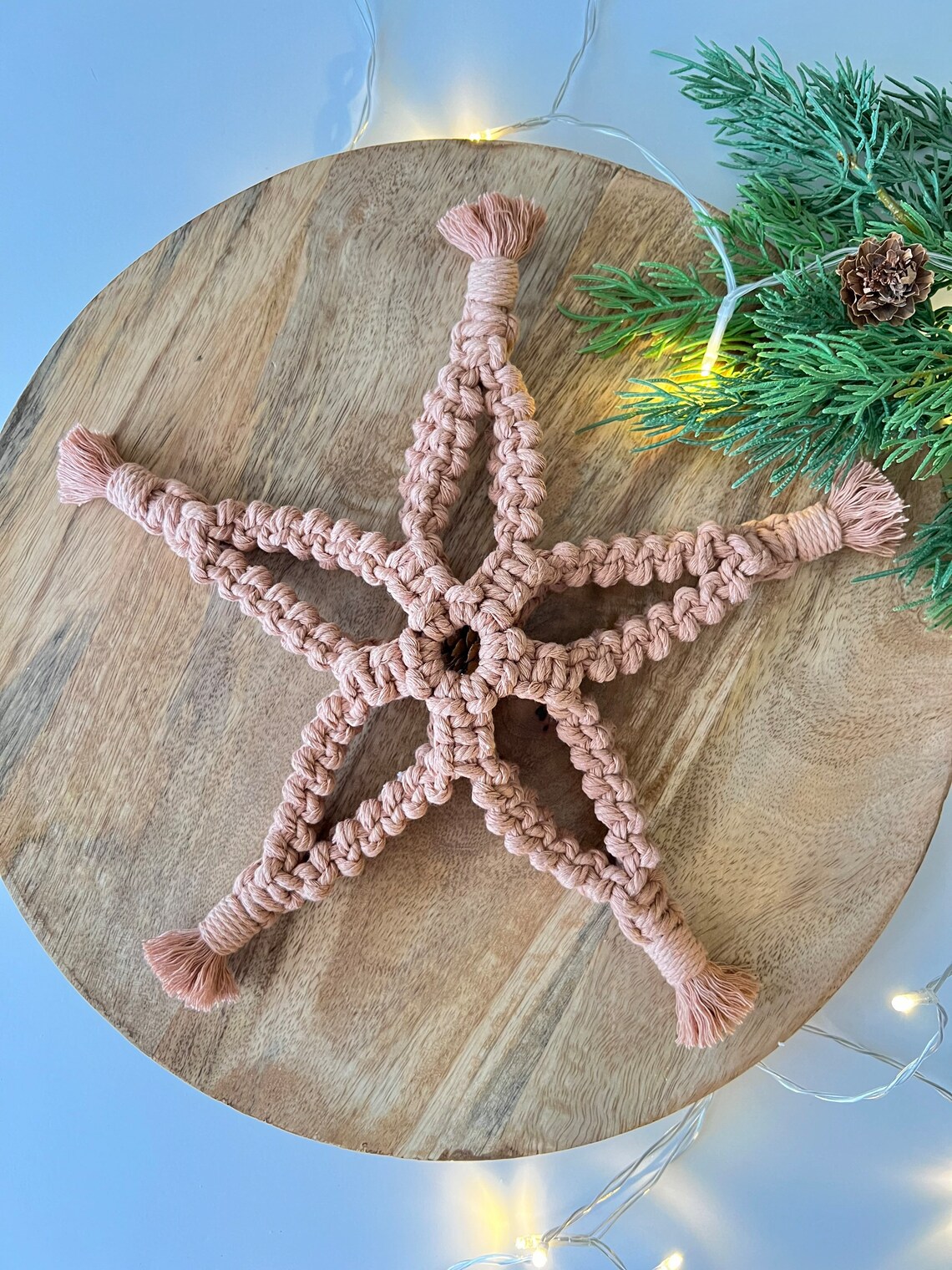Macrame Star Macrame Tree Topper Macrame Ornament Boho - Etsy