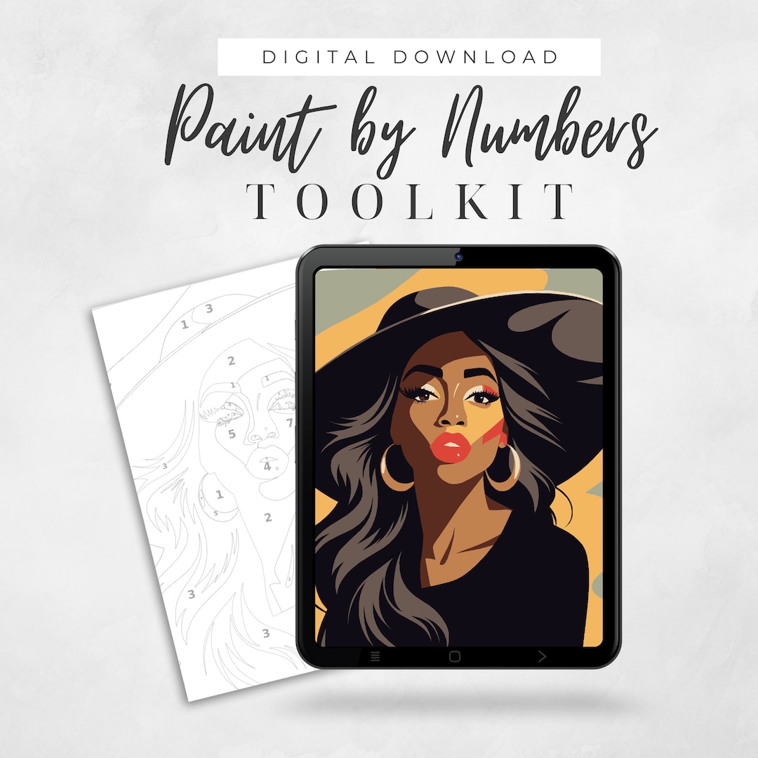 African American Paint by Numbers for Adults, Sip and Paint by Number ...