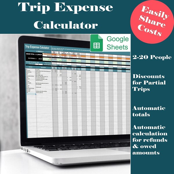 Split Cost Spreadsheet Etsy