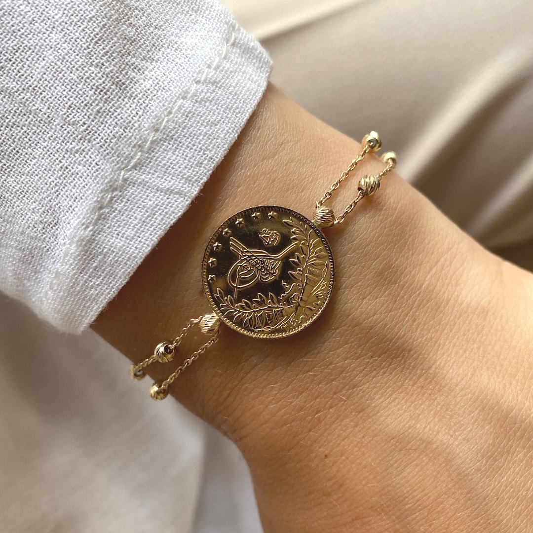 Ottoman Signature 22K Solid Gold Half Reşat Money Ottoman Sultans ...