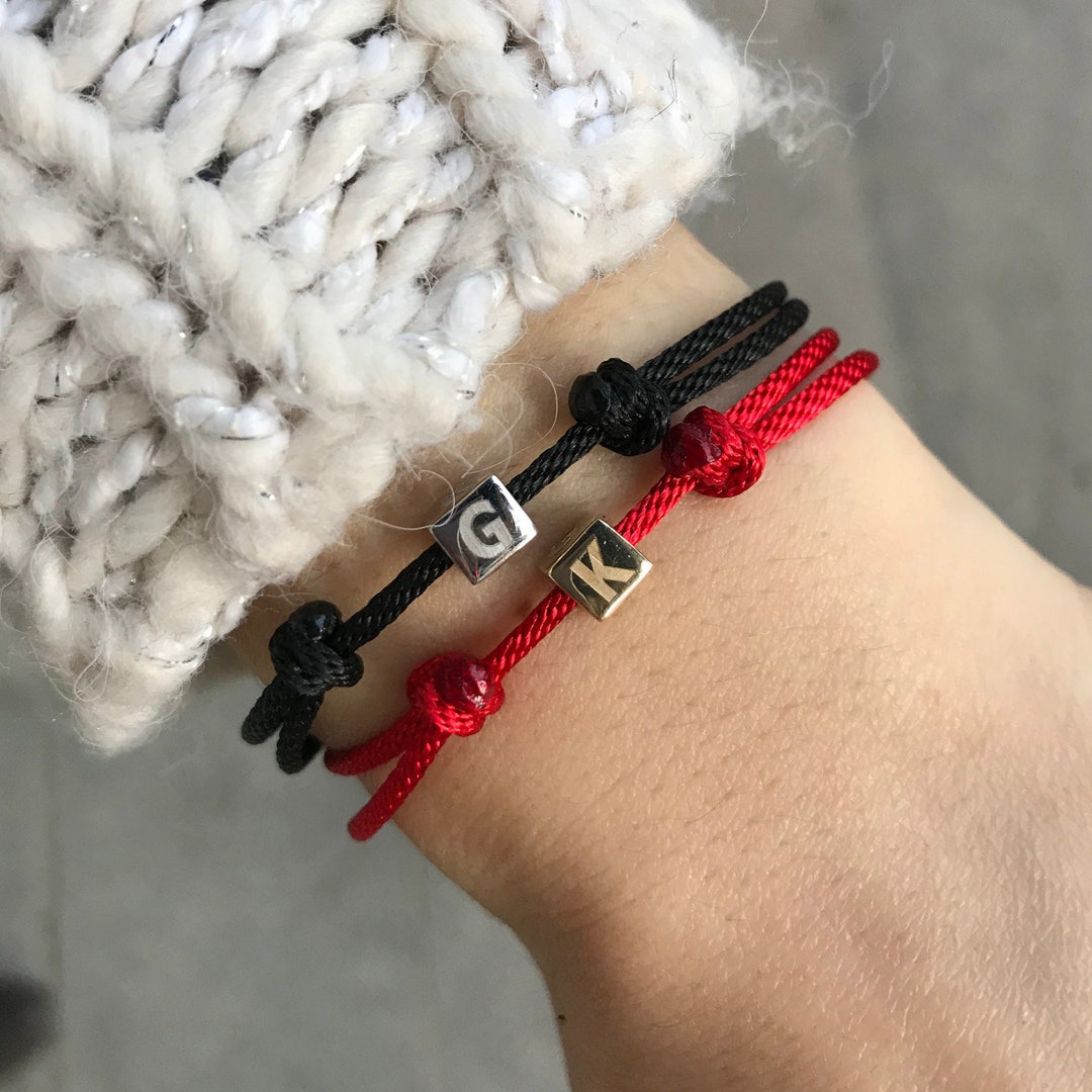 Cube Bracelet 14K Real Gold / 5mm Cube Initial Bracelet / Unisex ...