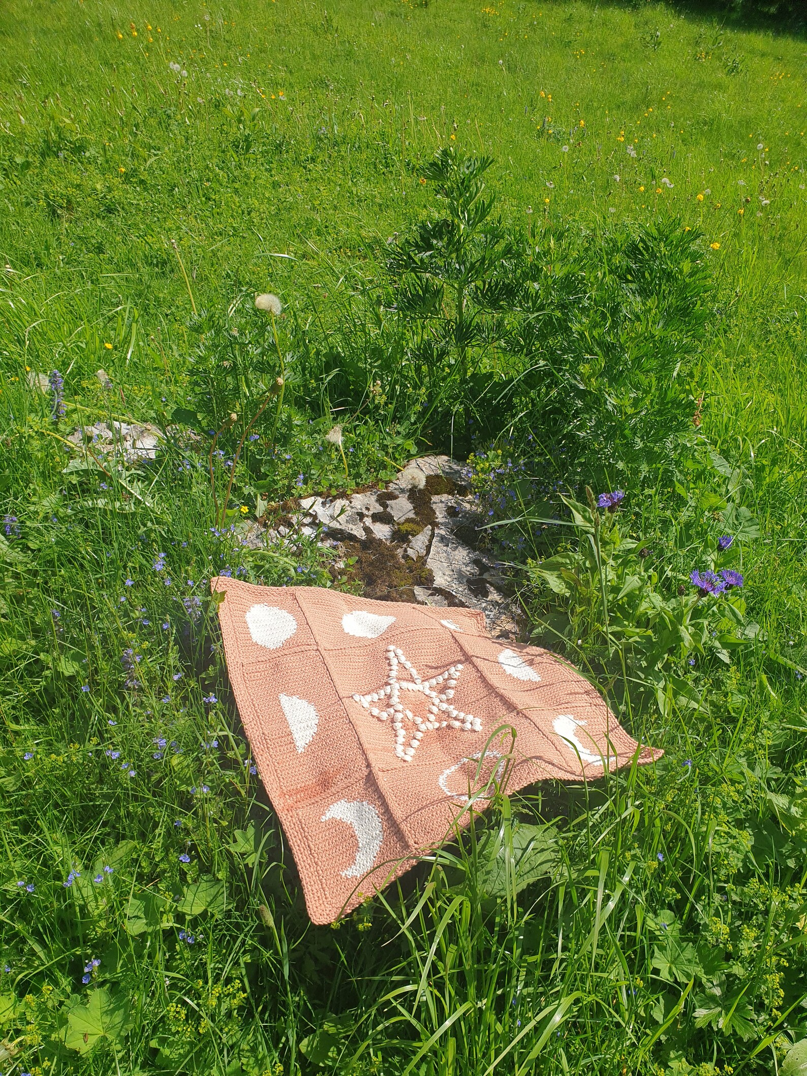 Pentagram Lunar Altar Cloth Crochet Pattern Witchy Celestial Wicca ...