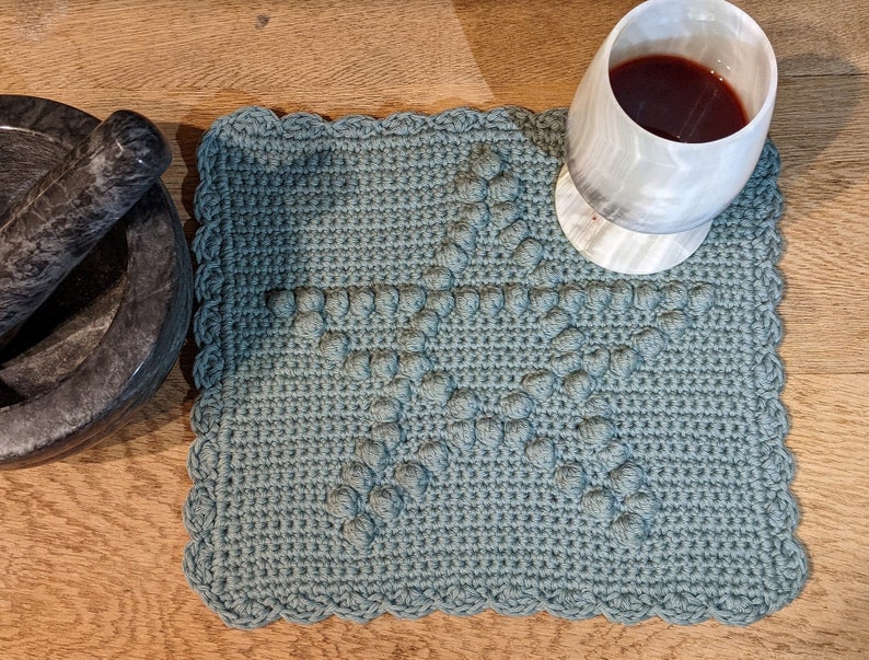 Pentagram Pot Holder Crochet Pattern Witch Craft Coven Kitchen - Etsy