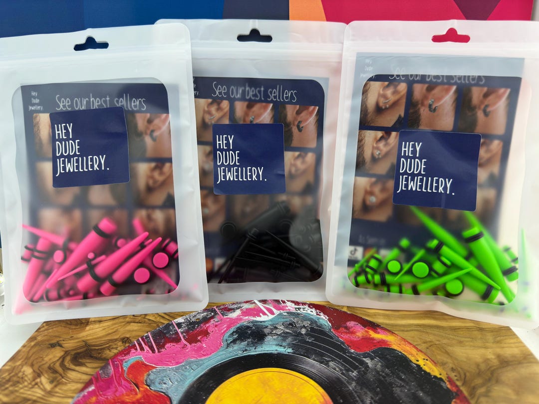 Ear Stretching Kit, Stretching Kit, Lobe, Black Ear Piercing Kit ...