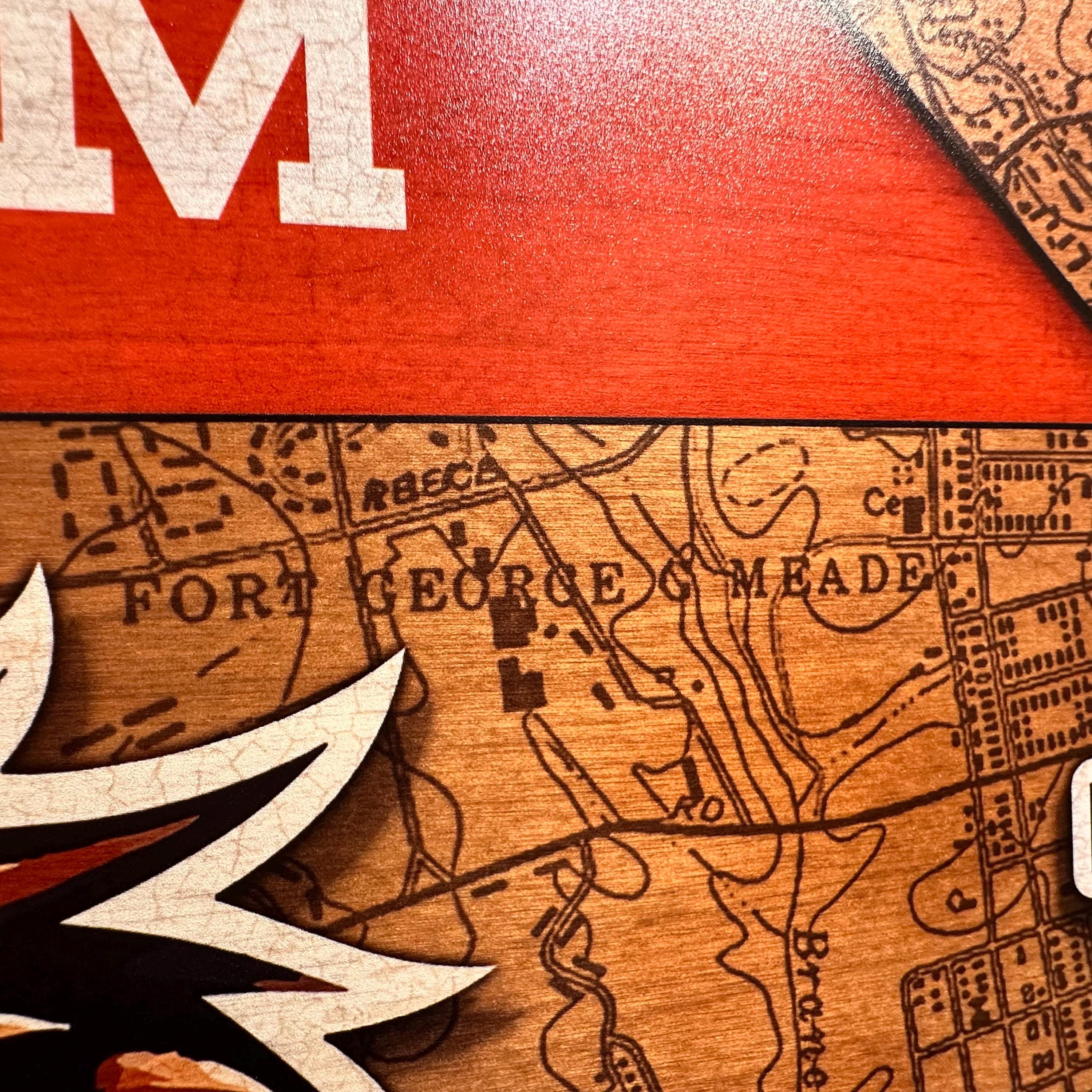 Custom Wood Guidon Plaque With Metal Frame - 16.5"x20.5" - Etsy