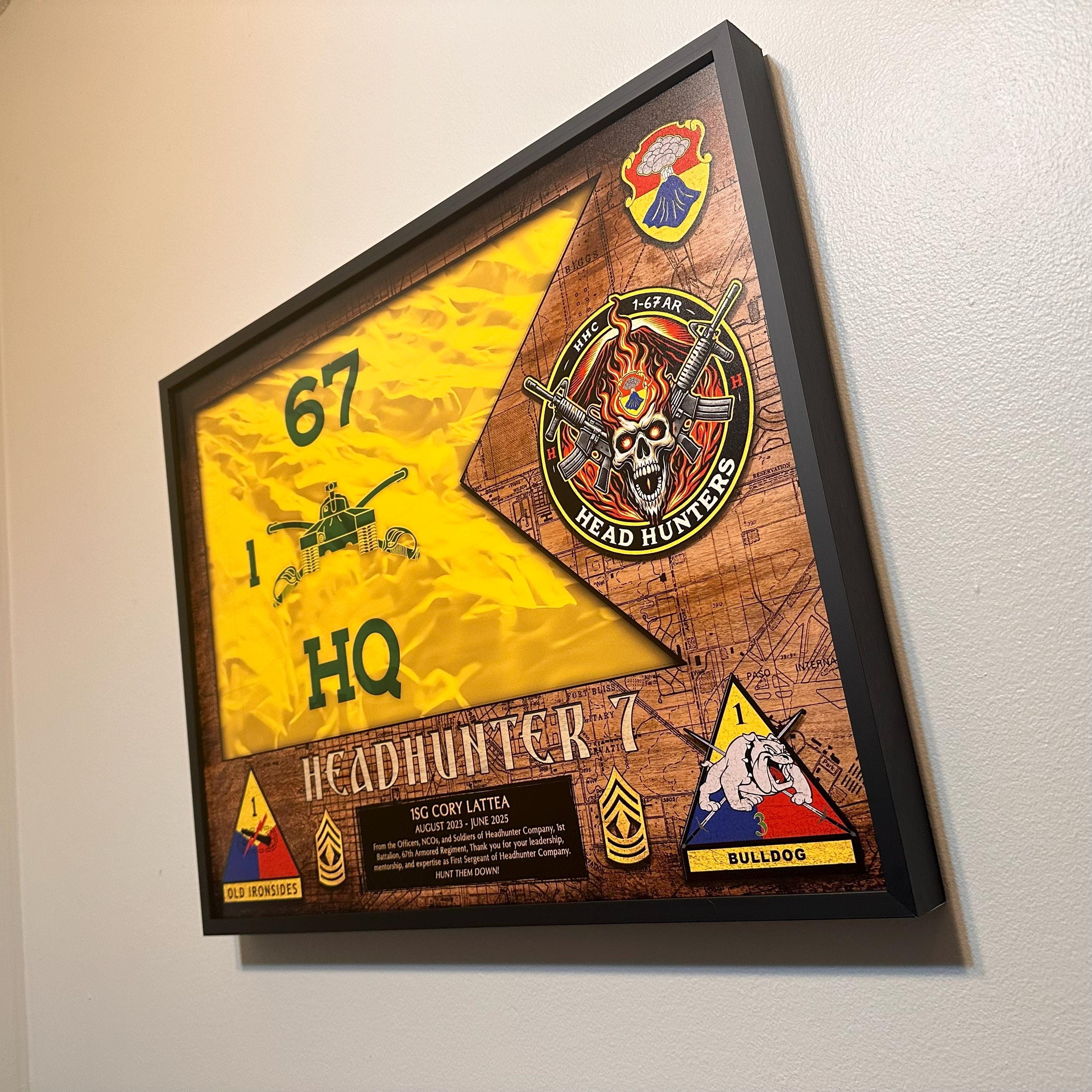 Custom Wood Guidon Plaque With Metal Frame - 16.5"x20.5" - Etsy