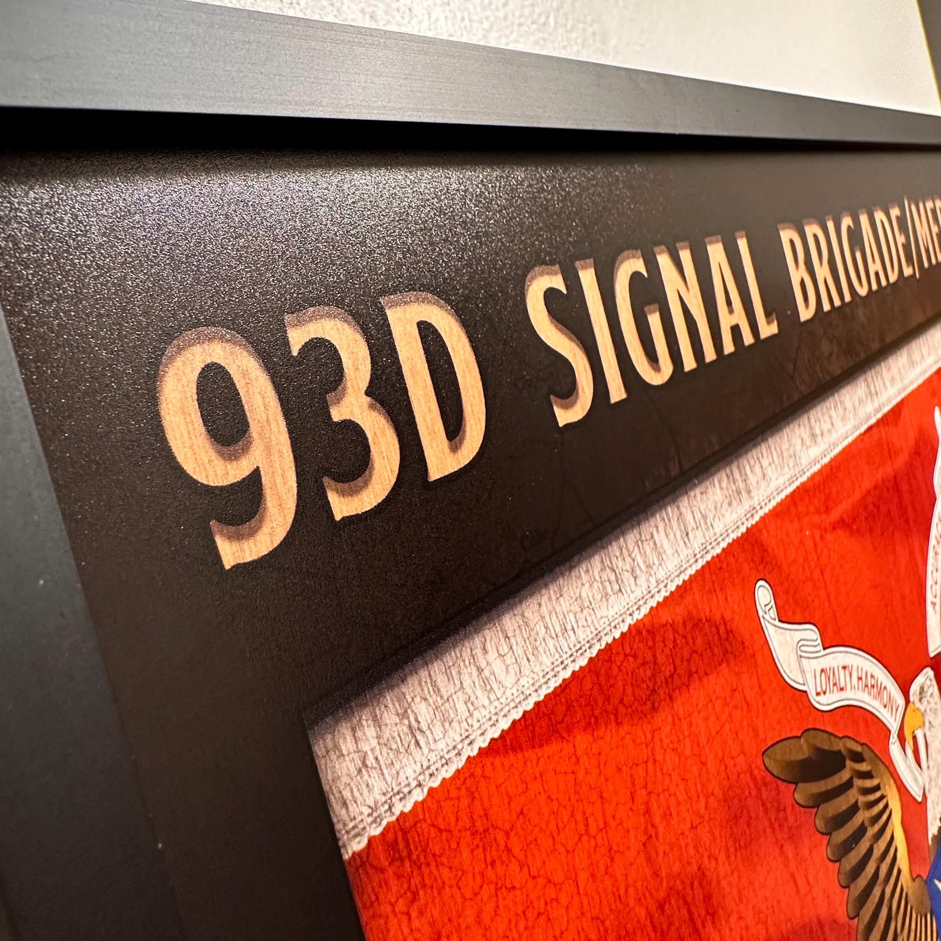 Custom Wood Brigade or Battalion Colors Plaque With Metal Frame - 16.5 ...