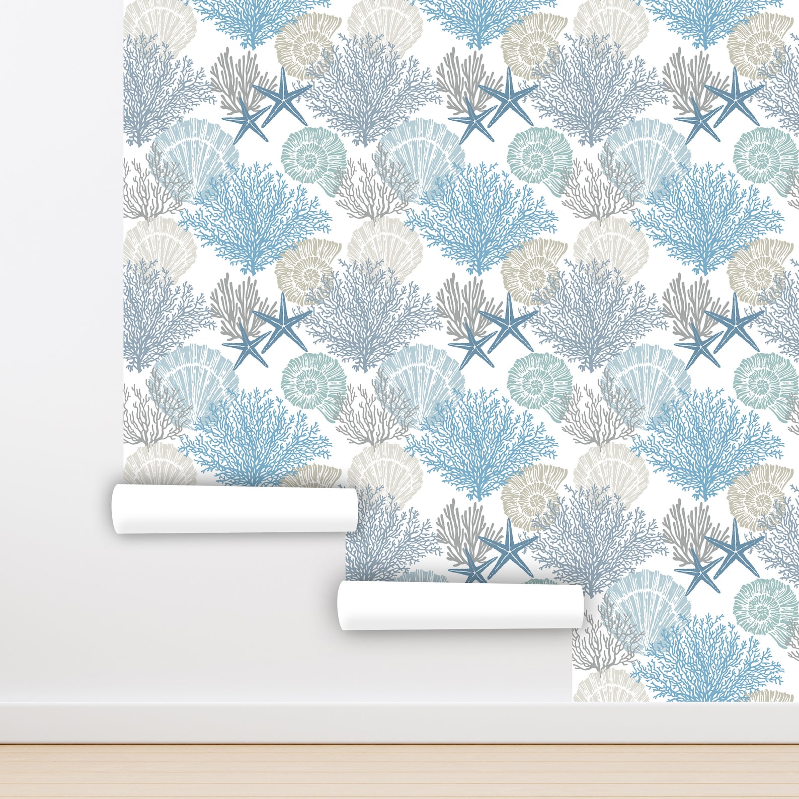 Coral Reef Wallpaper Peel and Stick Seashell Wallpaper - Etsy