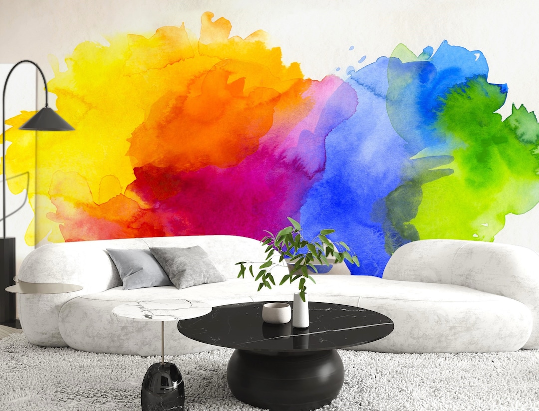 Colorful Wallpaper Peel and Stick, Spot Wallpaper, Abstract Wallpaper ...