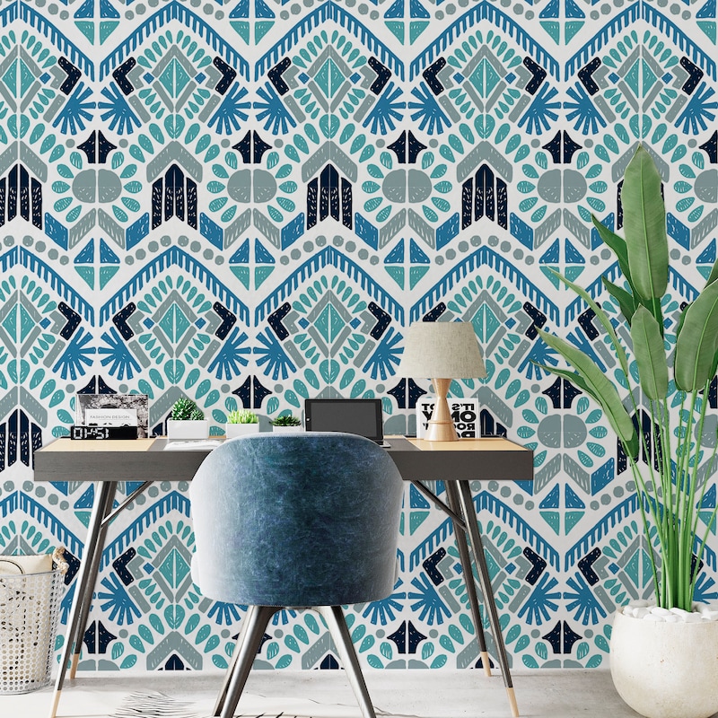 Aztec Wallpaper - Etsy