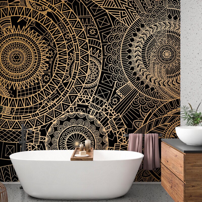 Half Mandala Wall Decal - Etsy