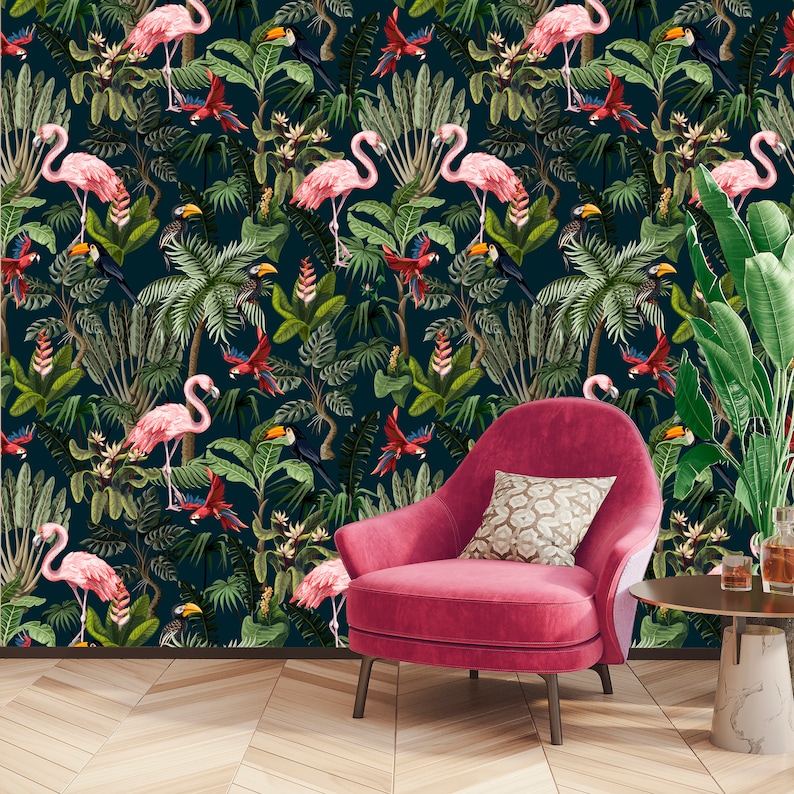 Flamingo Peel And Stick Wallpaper
