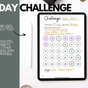 30 Day Challenge Printable, Goal Tracker, Habit Tracker, Progress ...