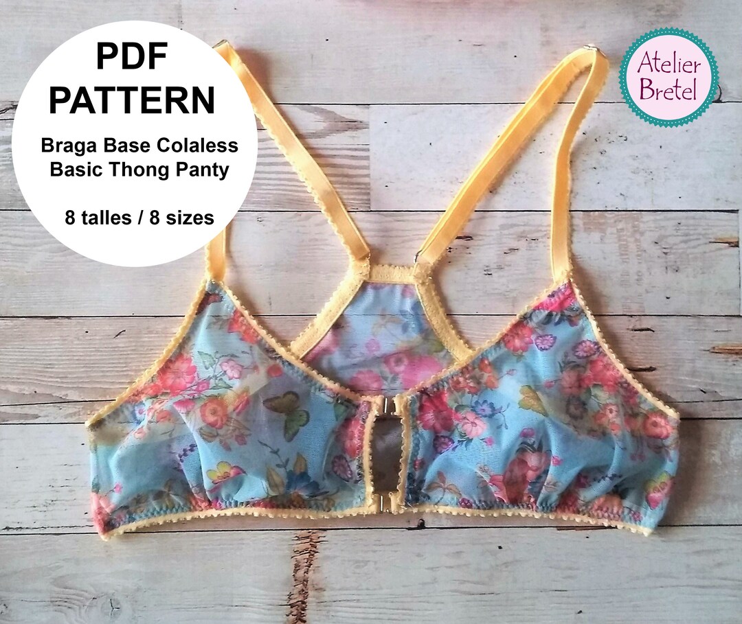 Digital Mold Pattern Printable in PDF Actual Size Bra / Bustier ...