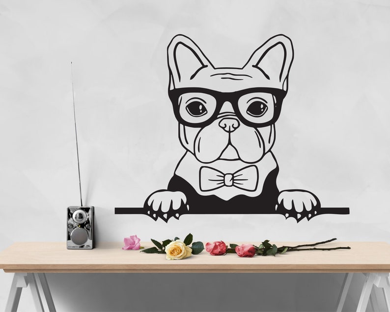 Frenchie SVG French Bulldog SVG Clipart Dog With Sunglasses - Etsy