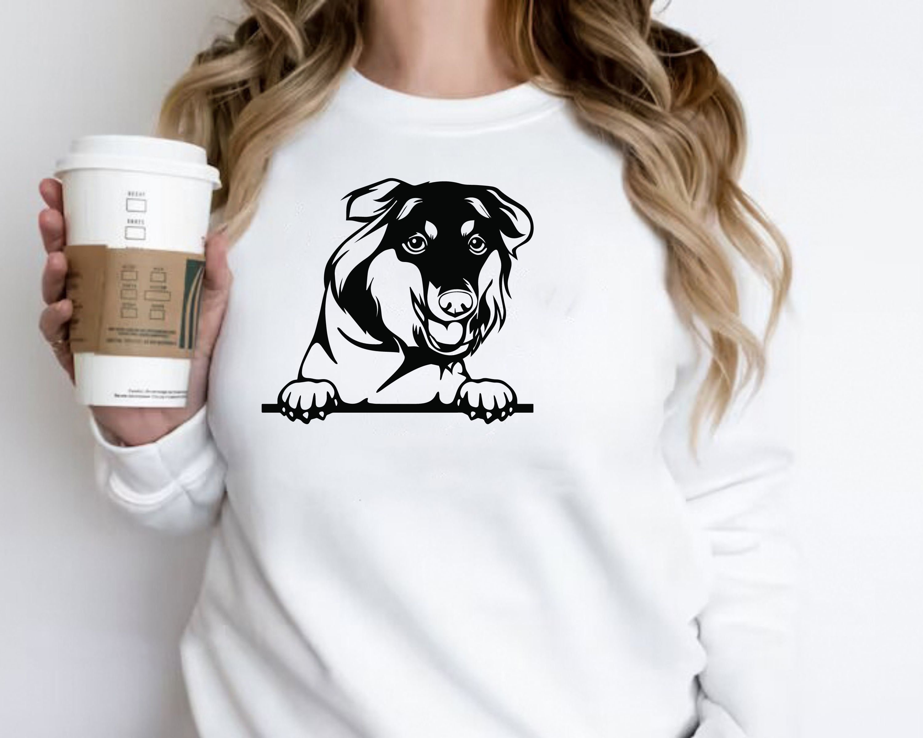 Australian Shepherd SVG PNG DXF Clipart , Happy Dog Svg for Circut ...