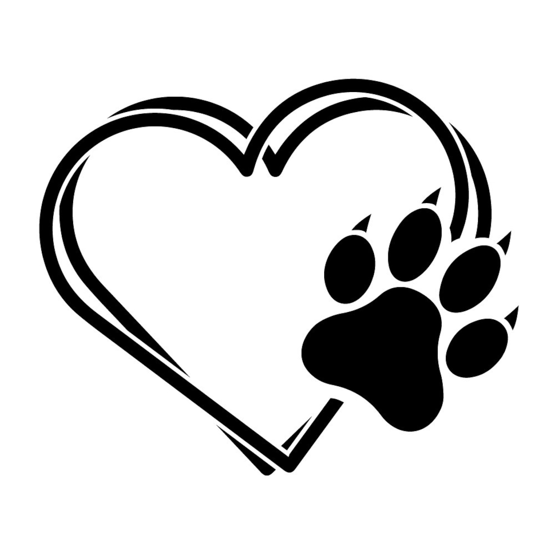 Hondenpoot svg poten print svg pootafdrukken svg hond met - Etsy België