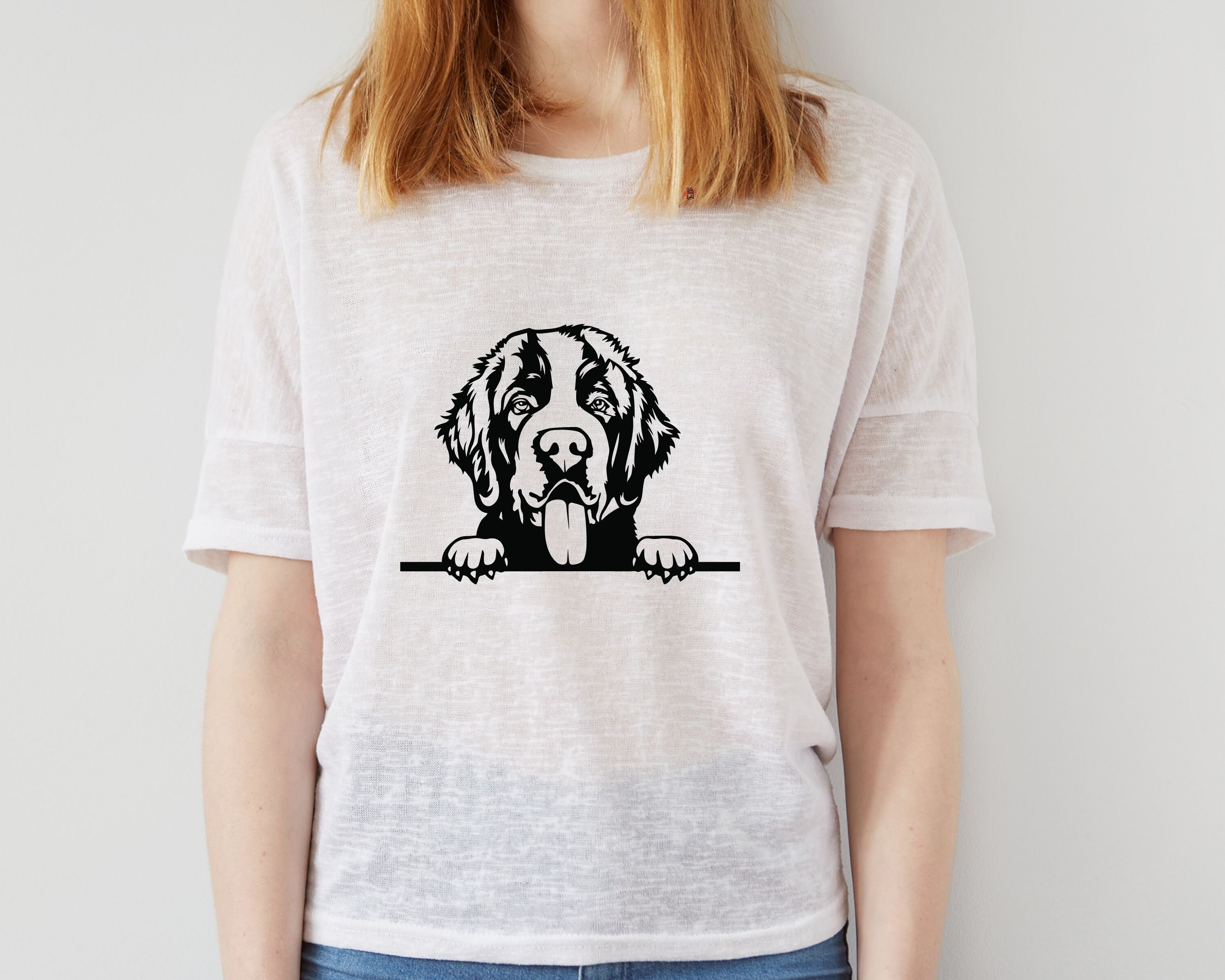 Newfoundland Dog SVG PNG DXF Clipart Happy Smiling Dog for - Etsy