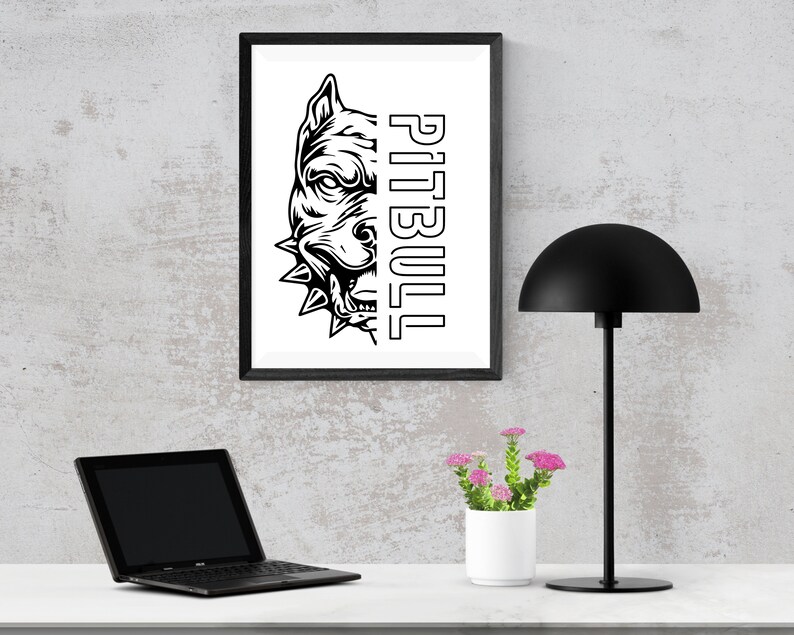 Pitbull SVG PNG DXF Clipart , Angry Dog Svg , Dog Face Svg for Cricut ...