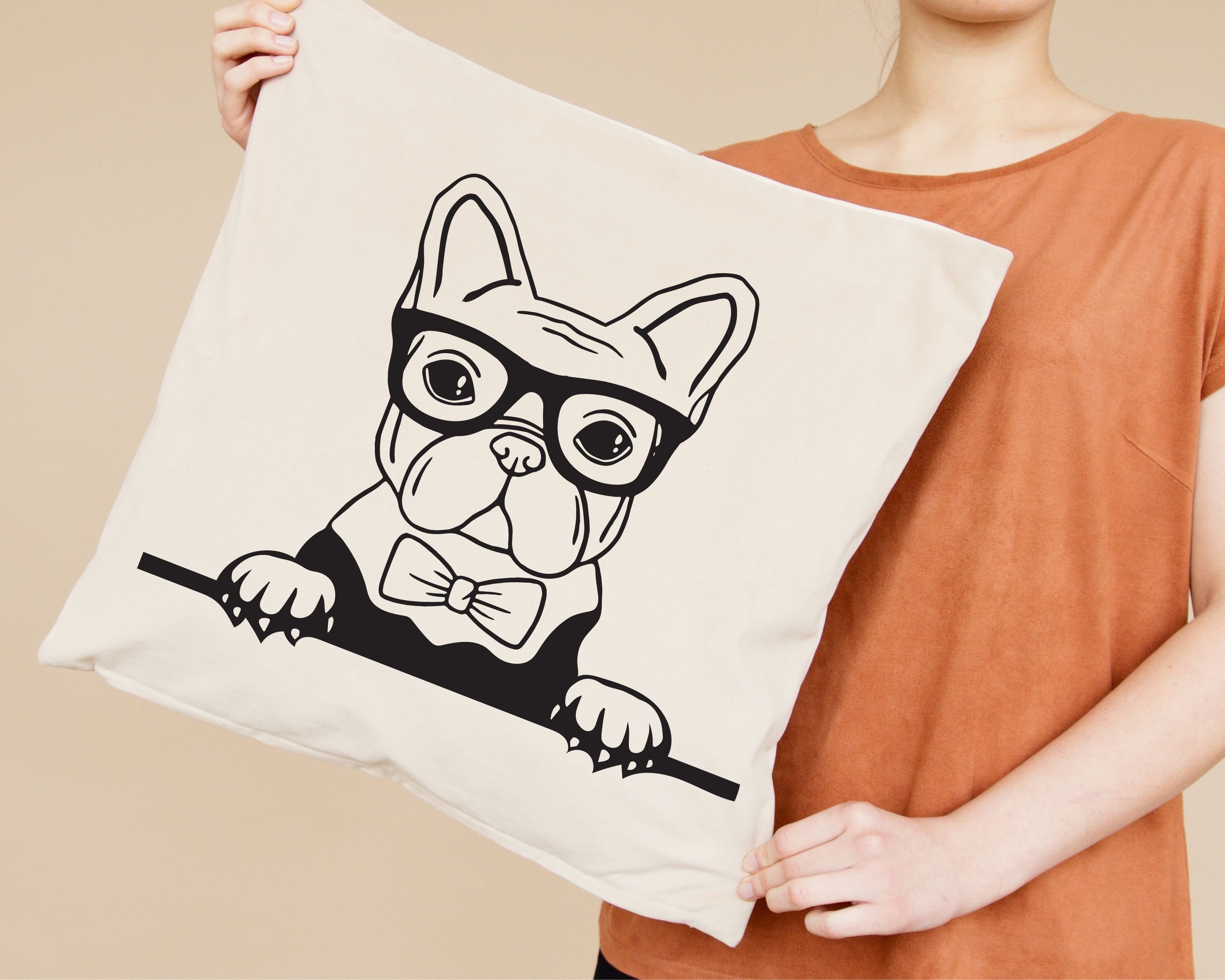 Frenchie SVG French Bulldog SVG Clipart Dog With Sunglasses - Etsy