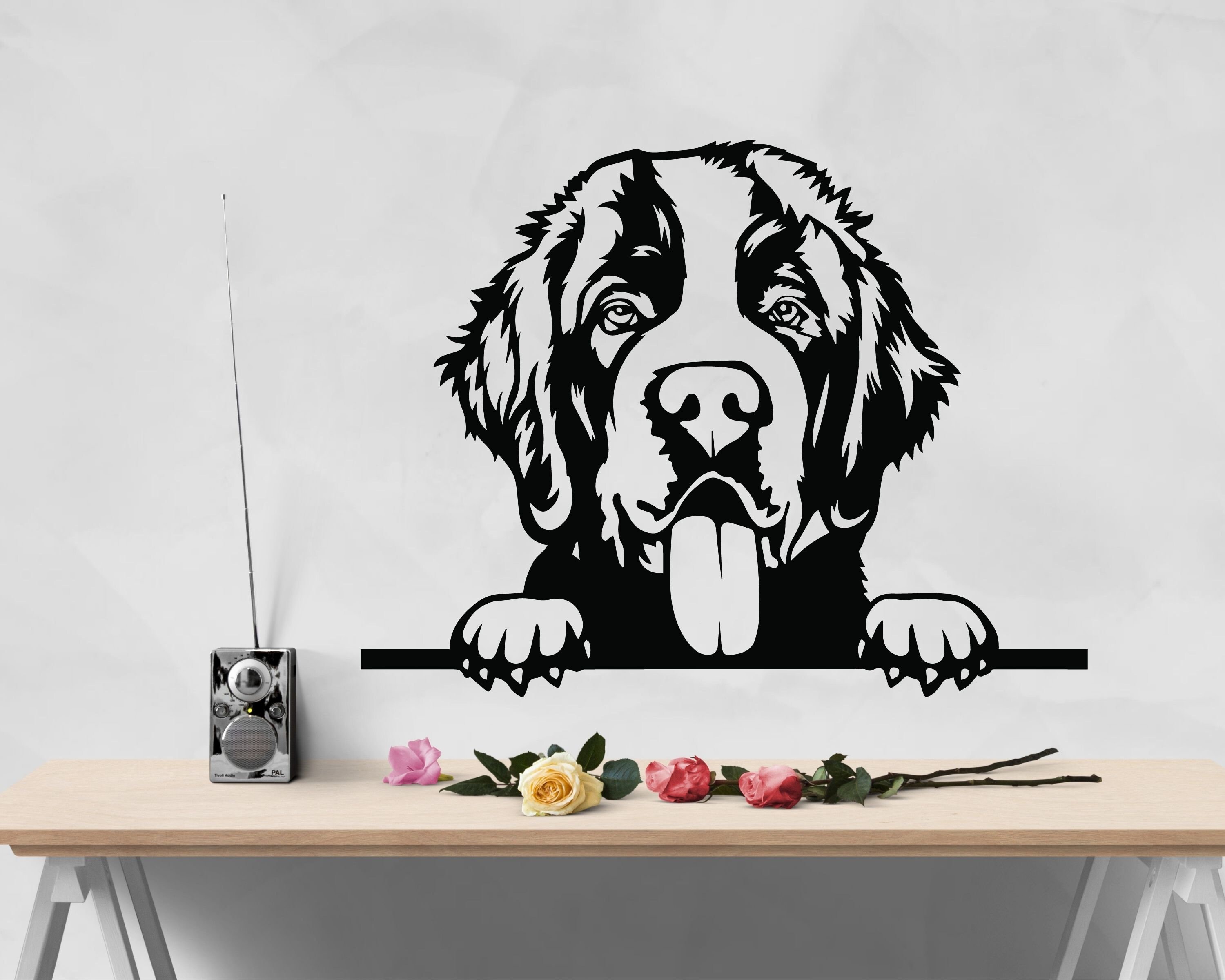 Newfoundland Dog SVG PNG DXF Clipart Happy Smiling Dog for - Etsy