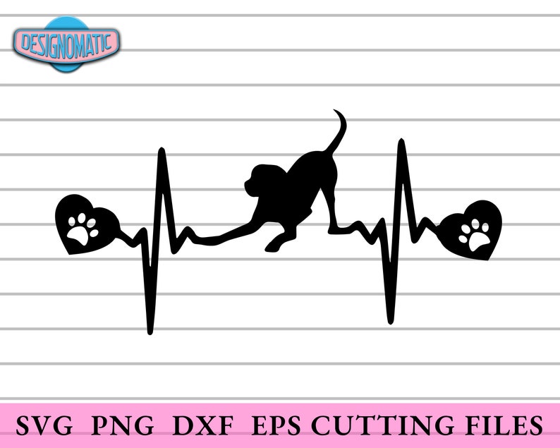 Labrador Retriever Heartbeat Svg Png Clipart , Lab Paw Print Svg ...