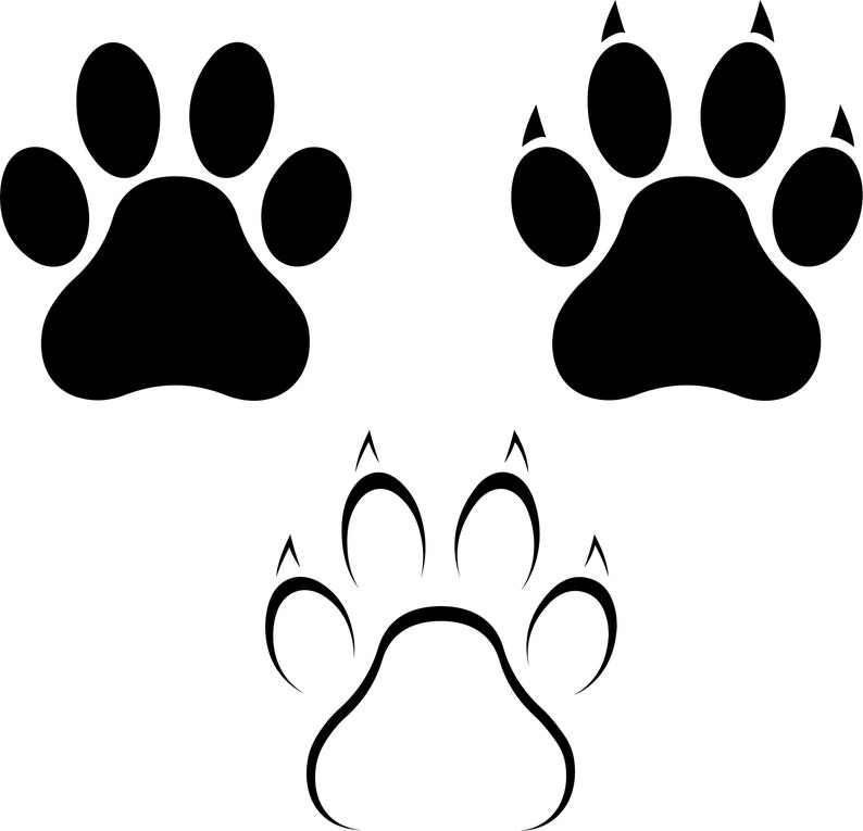 Hondenpoot svg poten print svg pootafdrukken svg hond met | Etsy België